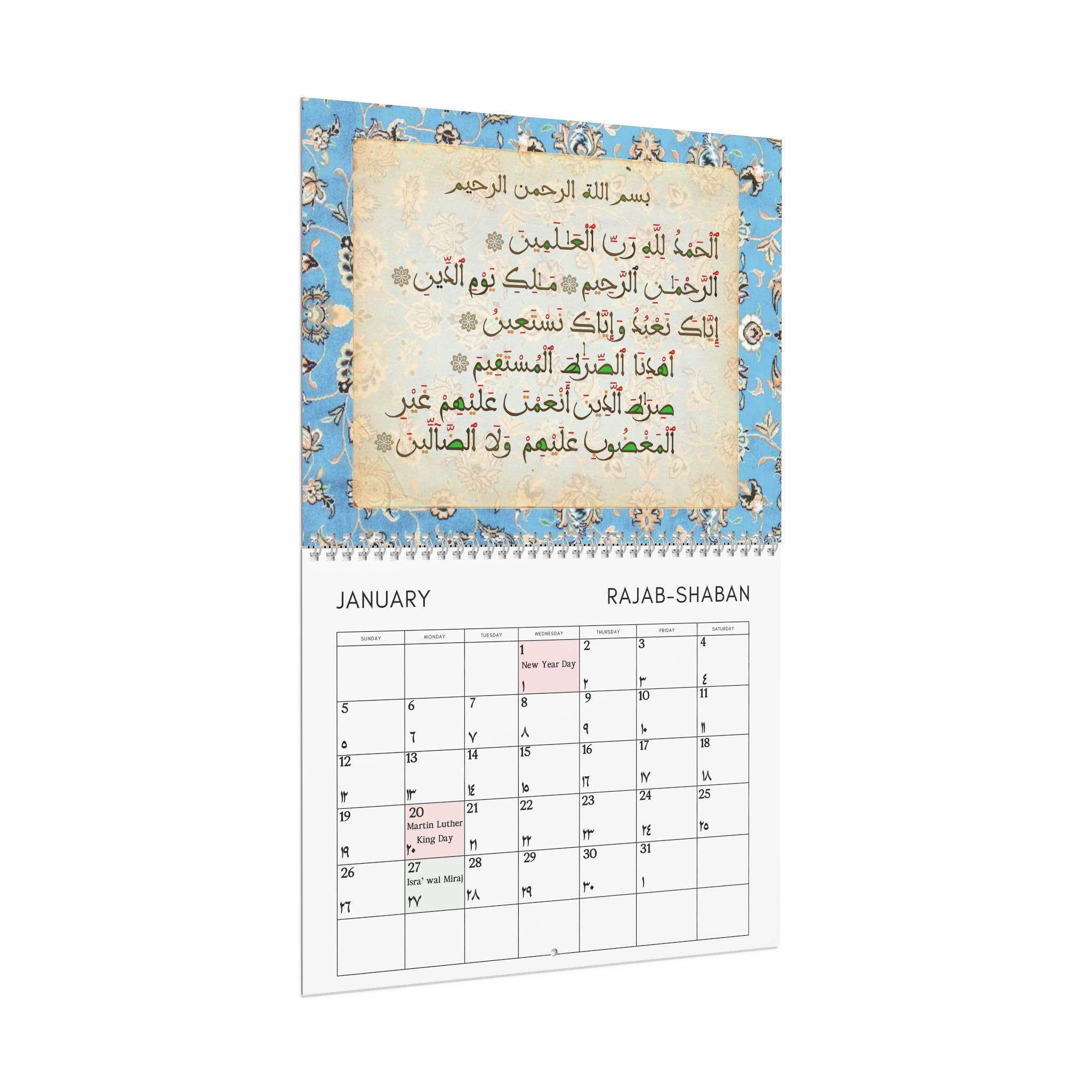 2025 Wall Calendar With Gregorian and Hijri Dates Along With Federal ...
