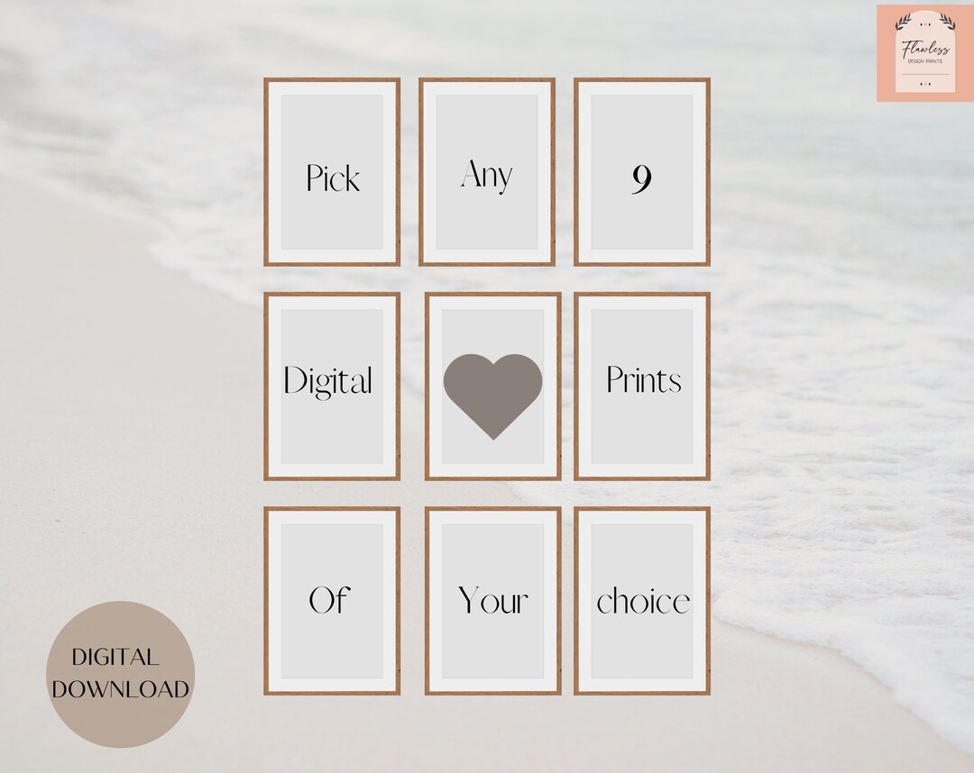 Custom Prints Set of 9 , Custom Gallery Wall, Personalized Art Prints ...