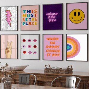 Embrace Nostalgia, Retro Revival Wall Art Set, Trendy Bundle of 8 Art ...