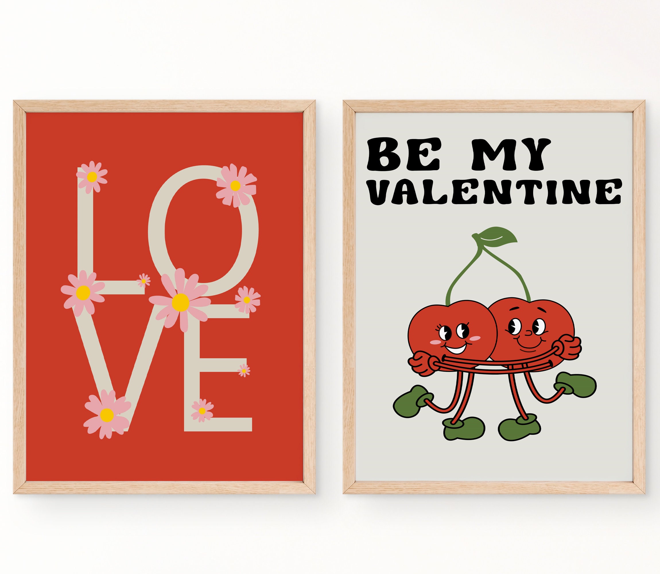 Valentines Wall Art, Valentines Day Decor, Valentines Prints Set of 6 ...