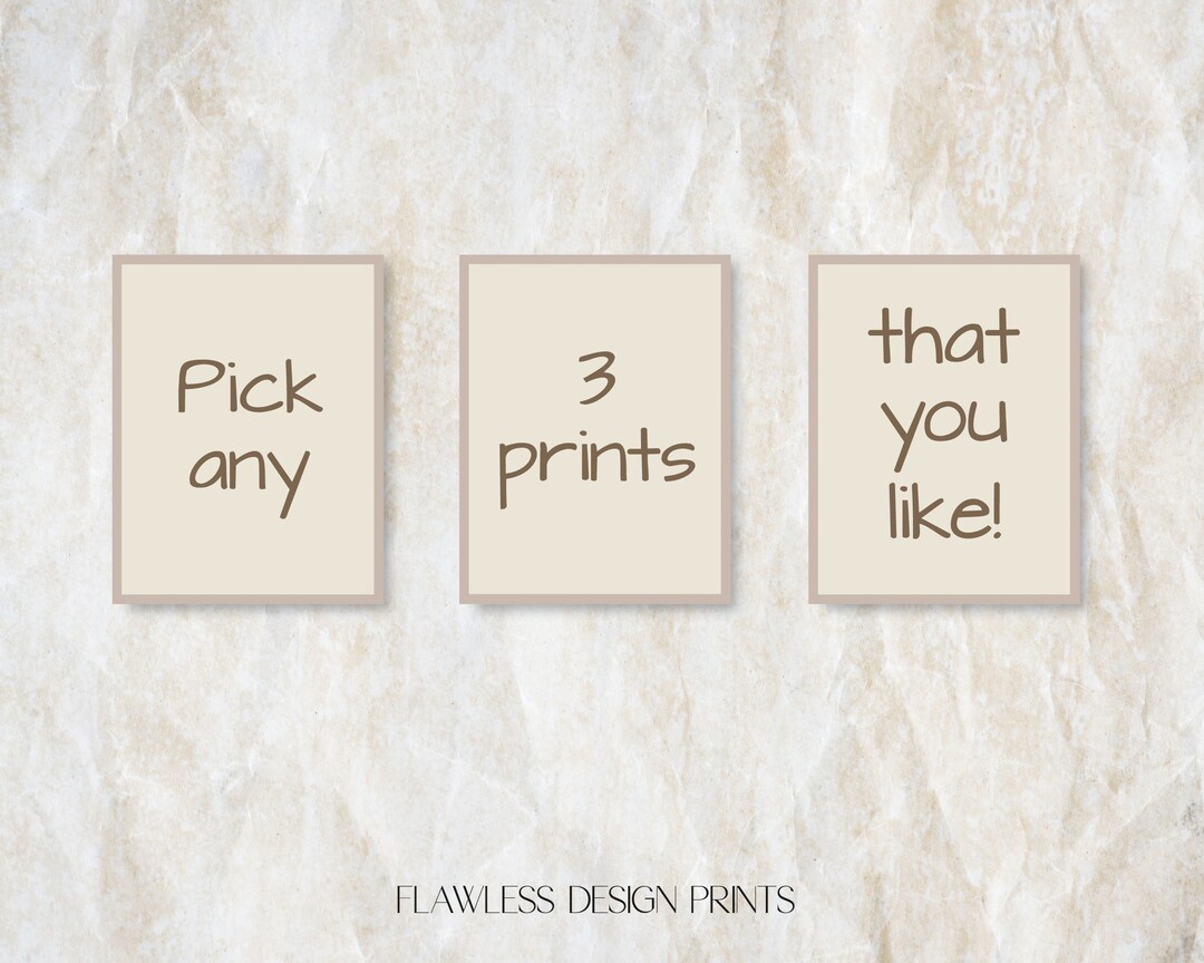 Custom Prints Set of 3 Custom Gallery Wall Personalized Art - Etsy