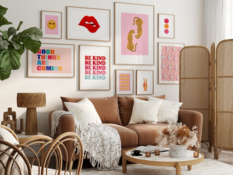 Preppy Wall Decor Set of 9 Preppy Poster Throwback Art - Etsy