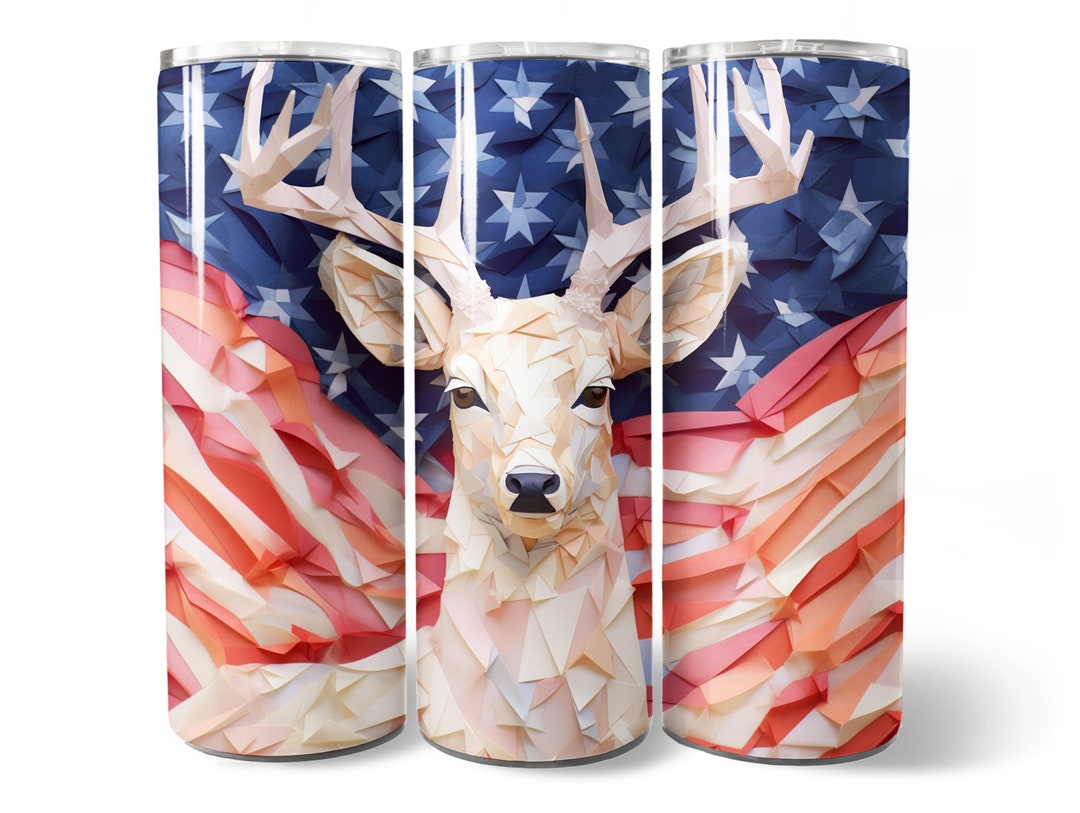 3D Deer Hunting Tumbler Wrap PNG Design, 3D Deer Sublimation Wrap, 20 ...