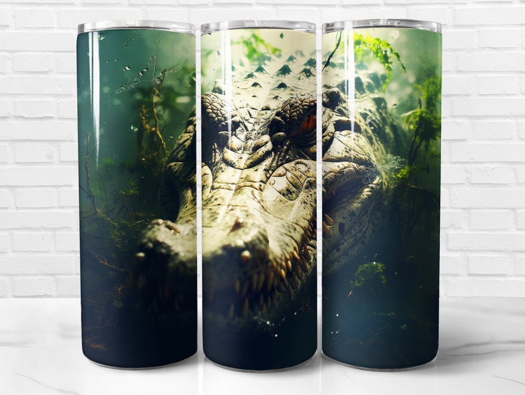 Crocodile Tumbler Wrap PNG, Crocodile 20 Oz Skinny Tumbler Wrap ...
