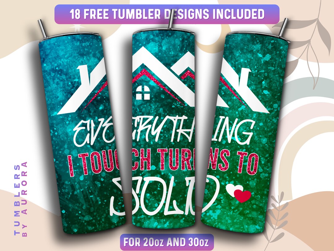 Realtor Tumbler Wrap PNG, Real Estate Agent 20 Oz Skinny Tumbler ...