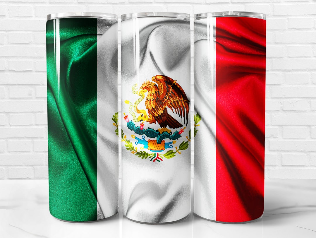 Mexico Tumbler Wrap PNG, Mexican Flag 20 Oz Skinny Tumbler Wrap ...