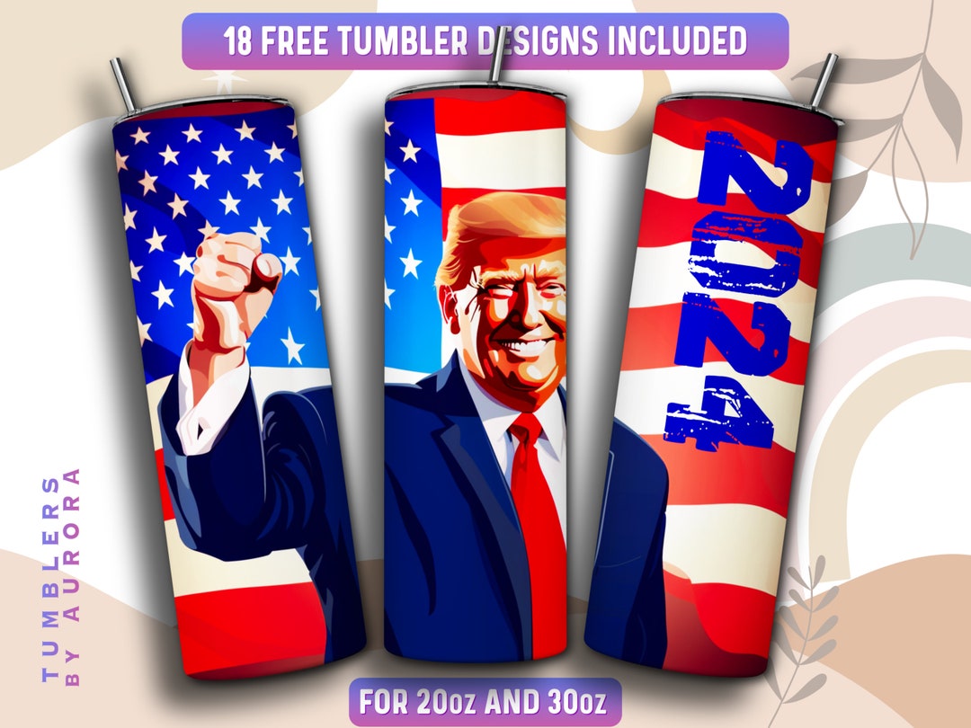 Trump Tumbler Wrap PNG, Trump 2024 20 Oz Skinny Tumbler Sublimation ...