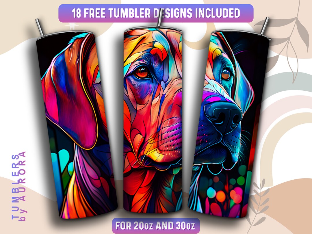Rhodesian Ridgeback Tumbler Wrap PNG, Dog 20 Oz Skinny Tumbler ...