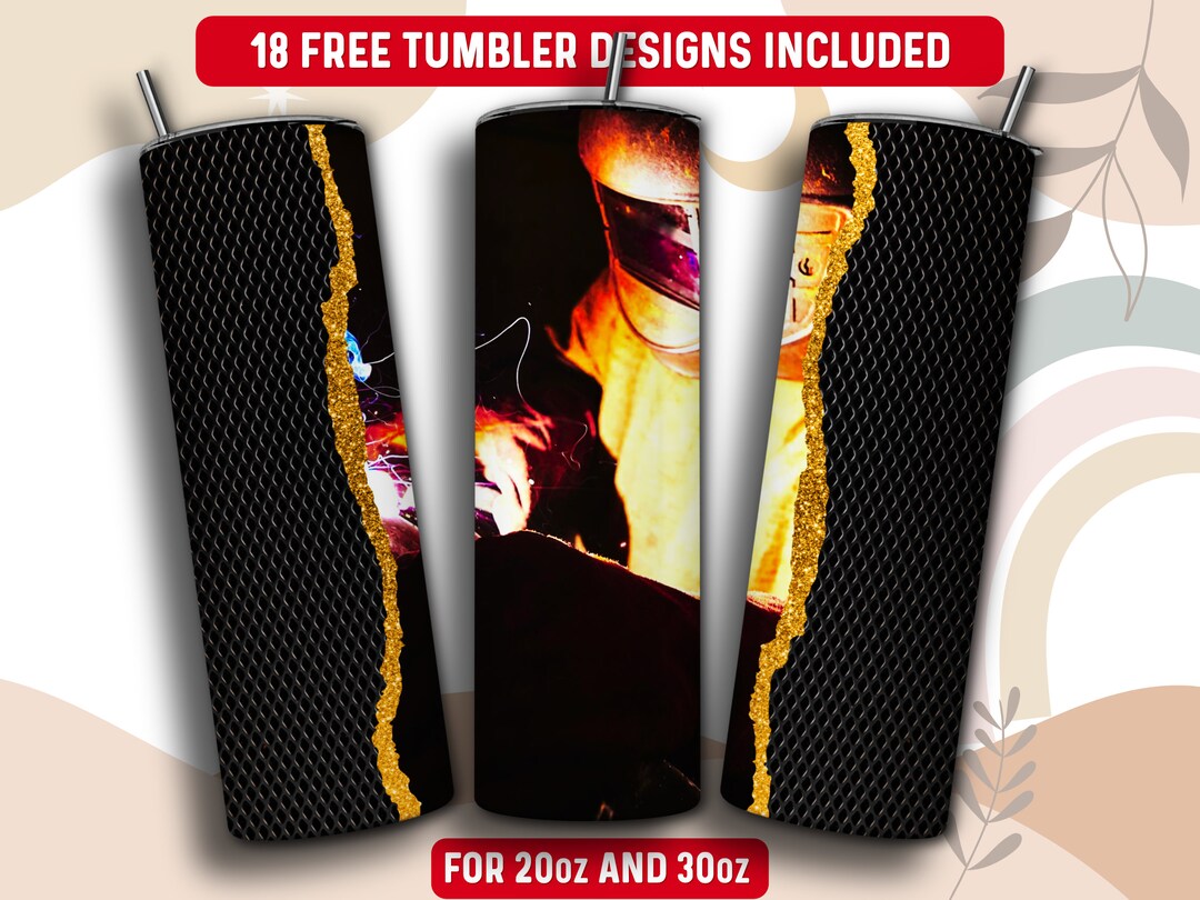 Welder Tumbler Wrap PNG, Welding 20 Oz Skinny Tumbler Sublimation ...