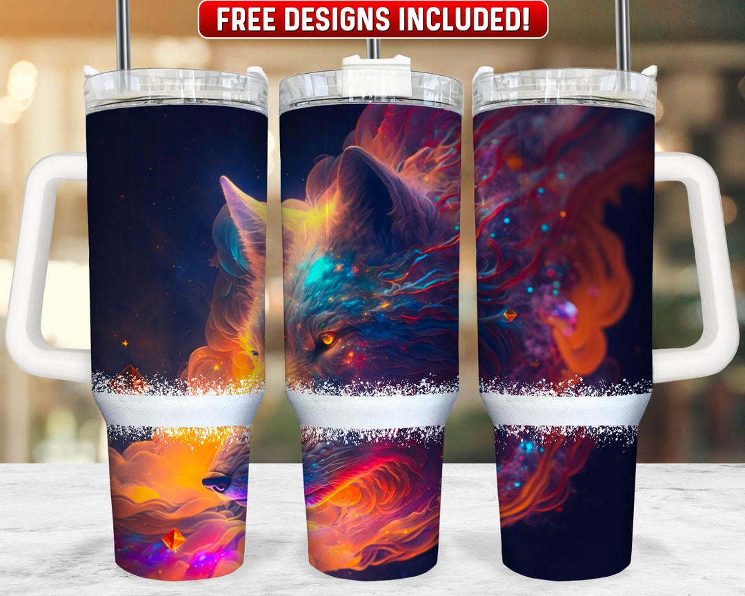 Wolf 40oz Tumbler Wrap PNG Design, Wolf 40oz Quencher Tumbler ...