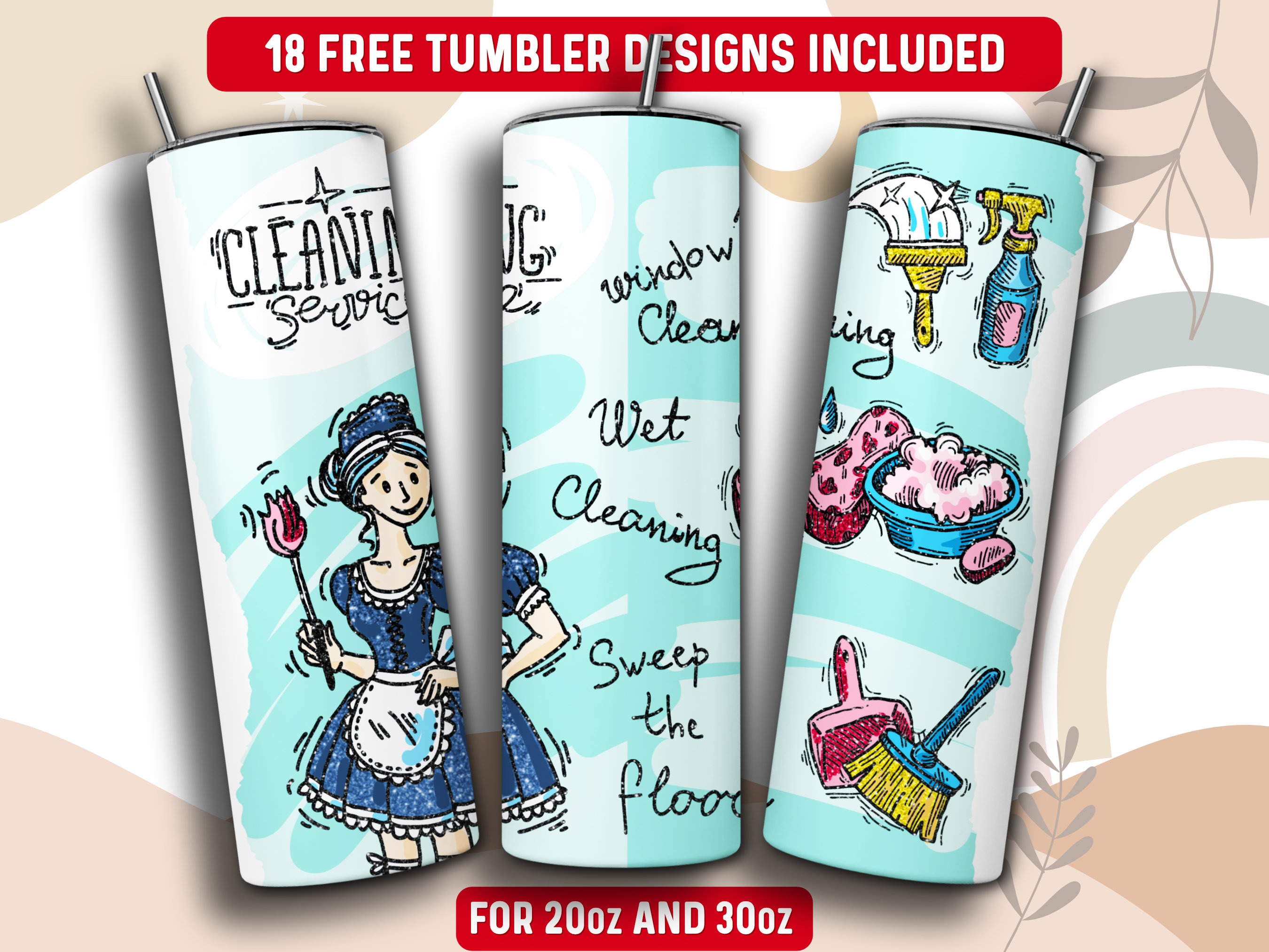 Cleaning Lady Tumbler Wrap PNG, House Wife 20 Oz Skinny Tumbler ...