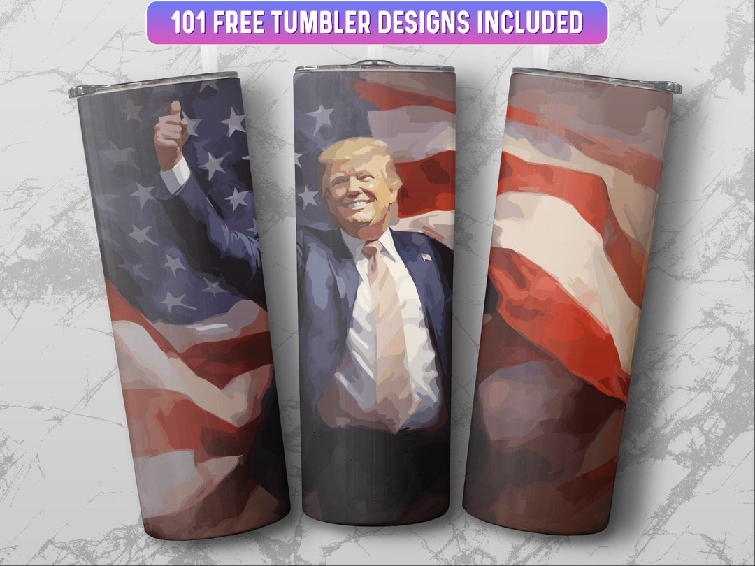 Trump 2024 Tumbler Wrap PNG, 20 Oz Skinny Tumbler Wrap Sublimation ...