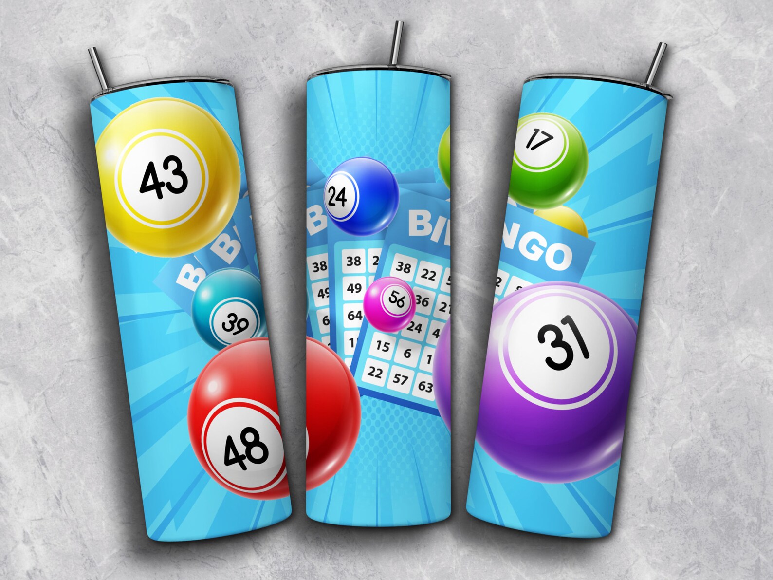 Bingo Tumbler Wrap Bundle PNG, Bingo Bundle 20 Oz Skinny Tumbler ...