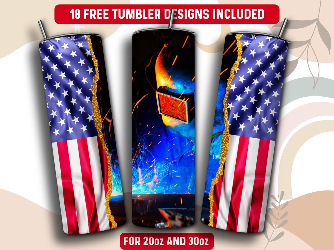 Welder Tumbler Wrap PNG, Welding 20 Oz Skinny Tumbler Sublimation ...