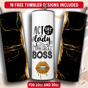 Girl Boss Tumbler Wrap PNG Lady Boss 20 Oz Skinny Tumbler - Etsy