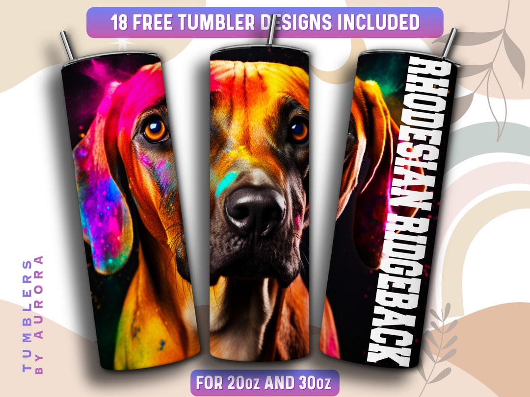 Rhodesian Ridgeback Tumbler Wrap PNG, Dog 20 Oz Skinny Tumbler ...