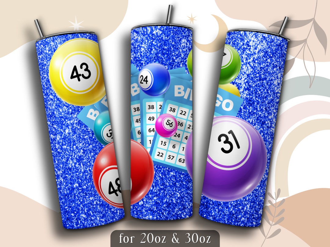 Bingo Tumbler Wrap PNG, Bingo 20 Oz Skinny Tumbler Sublimation Design ...