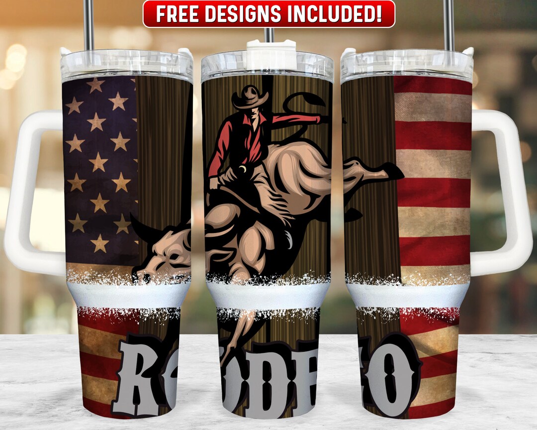 Rodeo 40oz Tumbler Wrap PNG Design, Rodeo 40oz Quencher Tumbler ...