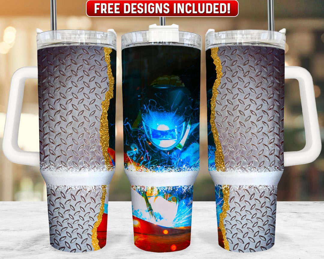 Welder 40oz Tumbler Wrap PNG Design, Welding 40oz Quencher Tumbler ...