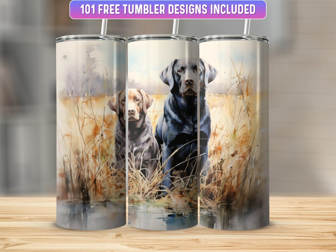 Labrador Tumbler Wrap PNG, Labrador Retriever 20 Oz Skinny Tumbler Wrap ...