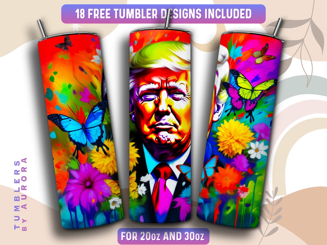 Trump Tumbler Wrap PNG, Trump 2024 20 Oz Skinny Tumbler Sublimation ...