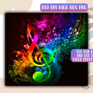 Music Note Tumbler Wrap PNG, Musician 20 Oz Skinny Tumbler Sublimation ...