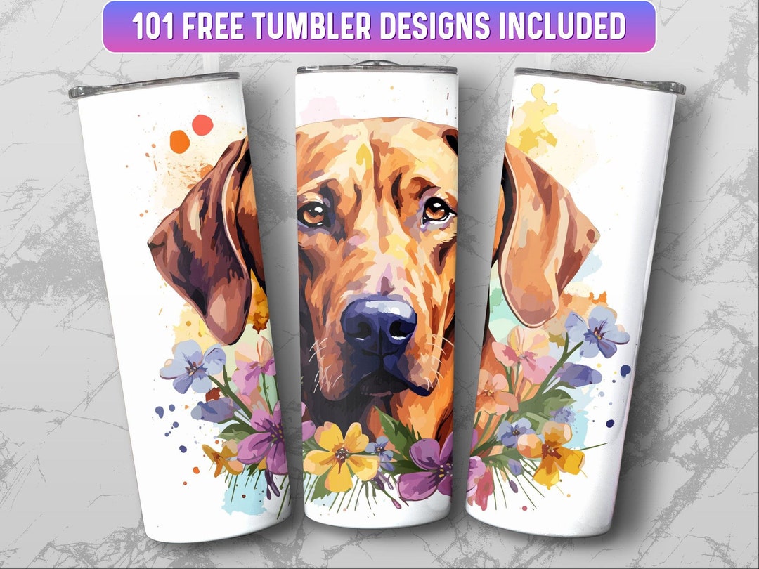 Rhodesian Ridgeback Tumbler Wrap PNG, 20 Oz Skinny Tumbler Wrap ...