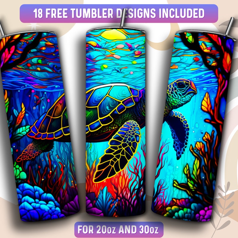 Turtle Tumbler - Etsy