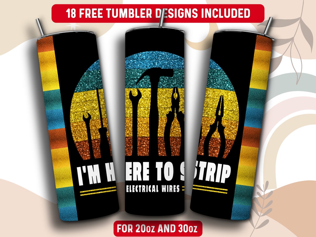Electrician Tumbler Wrap PNG, Electrician 20 Oz Skinny Tumbler ...