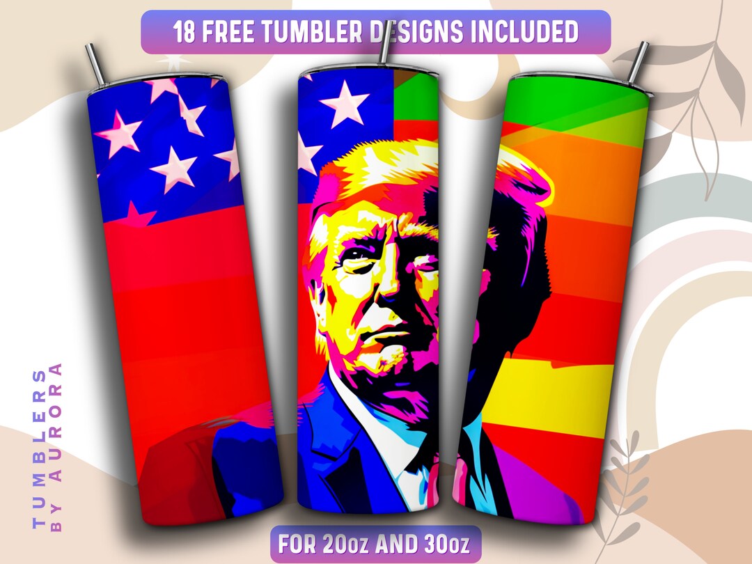 Trump Tumbler Wrap PNG, Trump 2024 20 Oz Skinny Tumbler Sublimation ...
