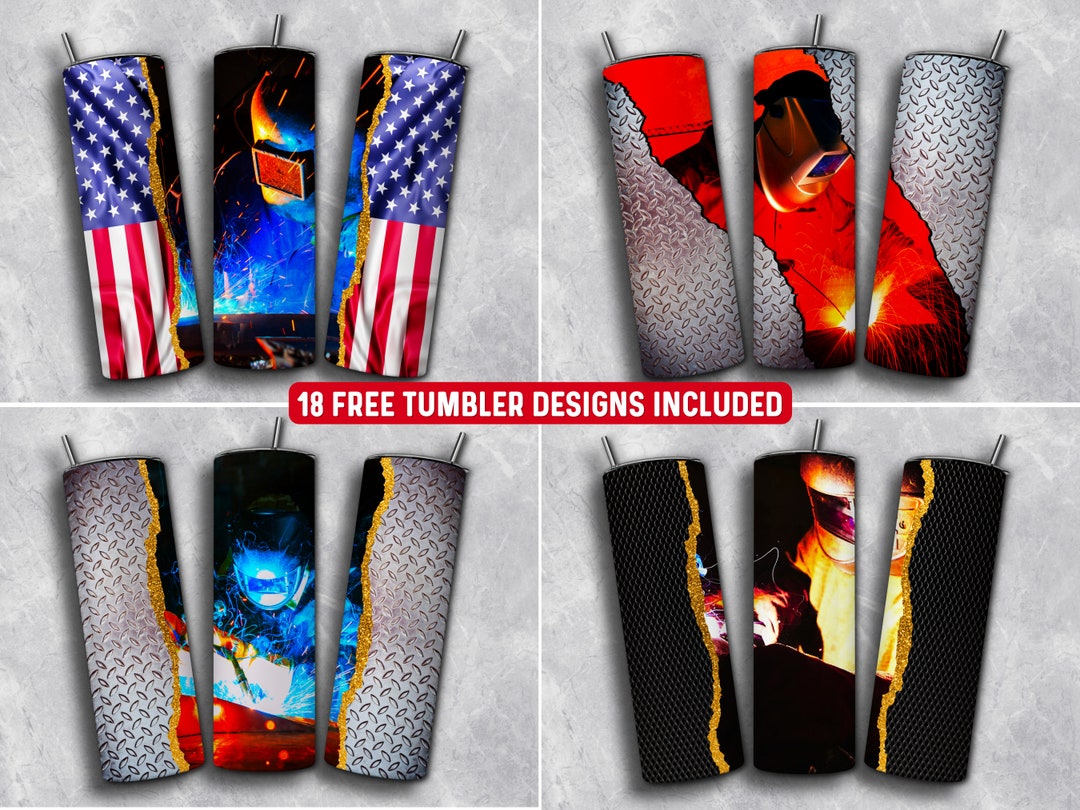 Welder Tumbler Wrap Bundle PNG, Welding 20 Oz Skinny Tumbler Bundle ...