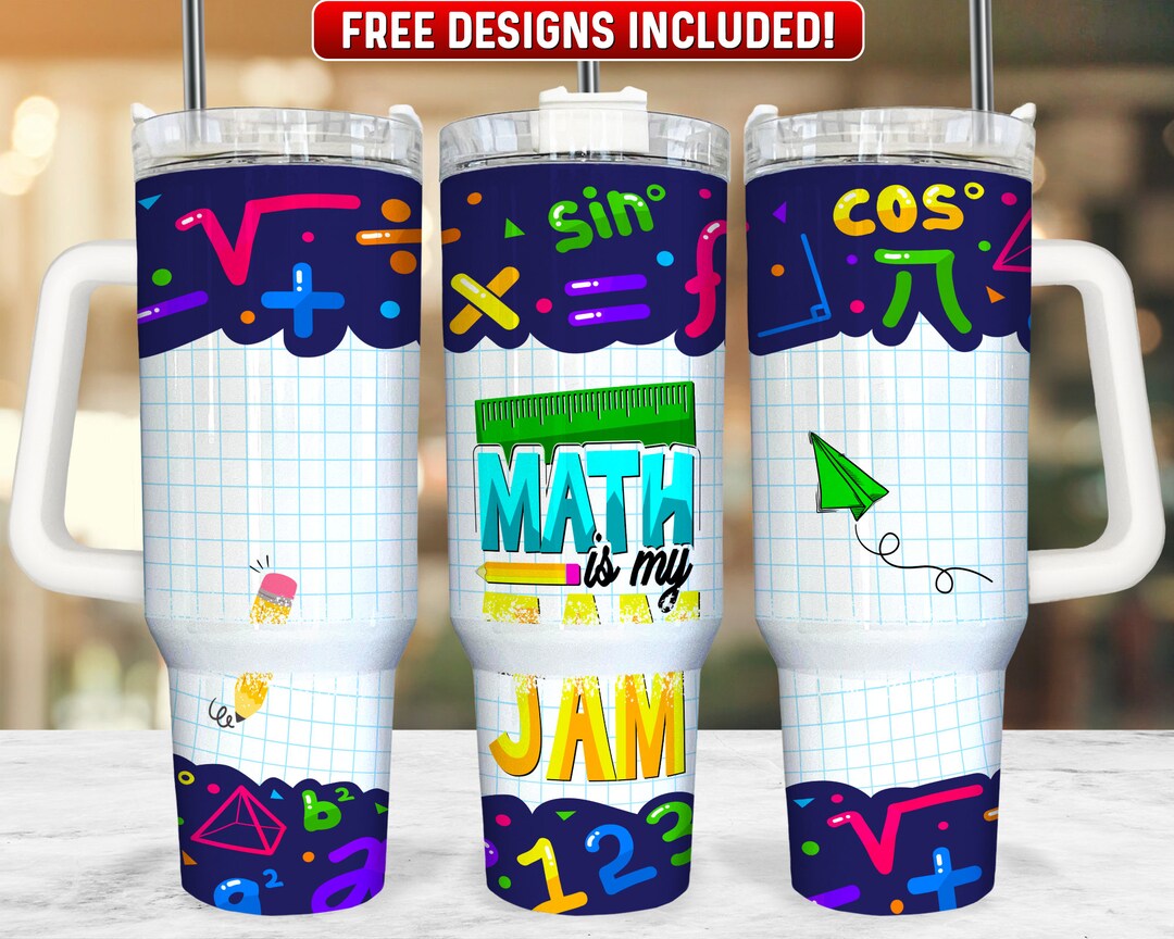Math 40oz Tumbler Wrap PNG Design, Mathematics 40oz Quencher Tumbler ...