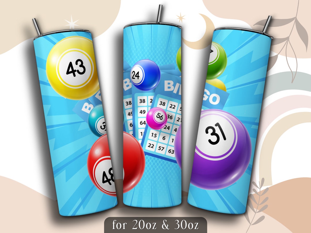 Bingo Tumbler Wrap PNG, Bingo 20 Oz Skinny Tumbler Sublimation Design ...