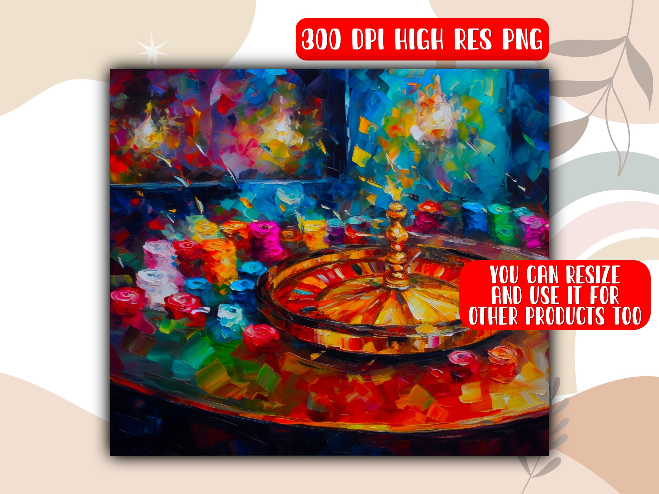 Roulette Tumbler Wrap PNG, Casino 20 Oz Skinny Tumbler Sublimation ...