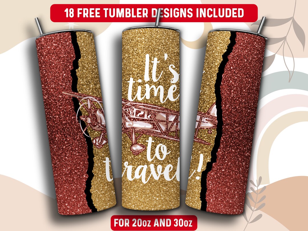 Traveling Tumbler Wrap PNG, Vacation 20 Oz Skinny Tumbler Sublimation ...