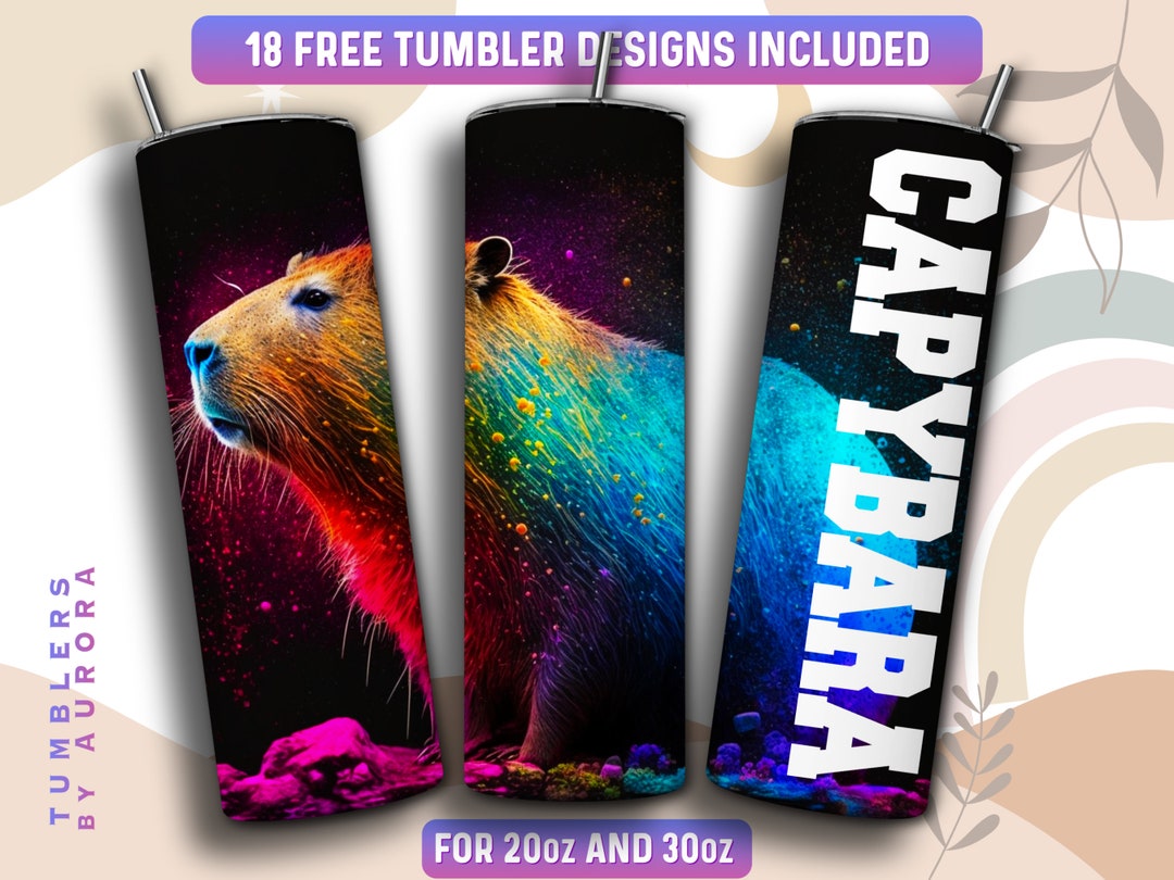 Capybara Tumbler Wrap PNG, Capybara 20 Oz Skinny Tumbler Sublimation ...