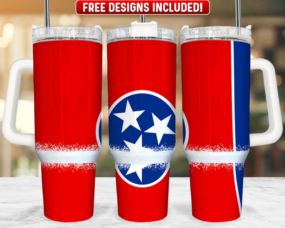 Tennessee 40oz Tumbler Wrap PNG Design, US State Tennessee 40oz ...