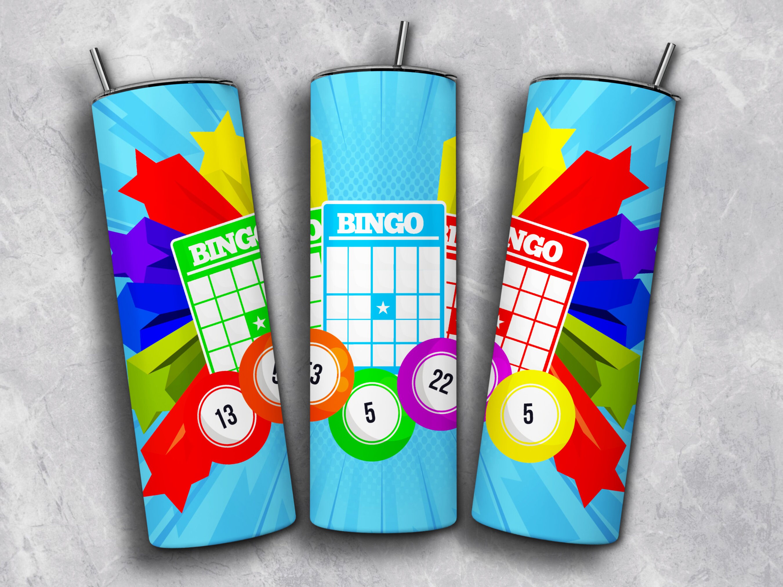 Bingo Tumbler Wrap Bundle PNG, Bingo Bundle 20 Oz Skinny Tumbler ...