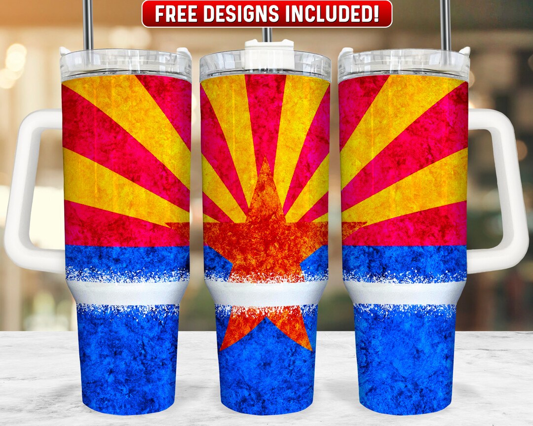 Arizona 40oz Tumbler Wrap PNG Design, US State Arizona 40oz Quencher ...