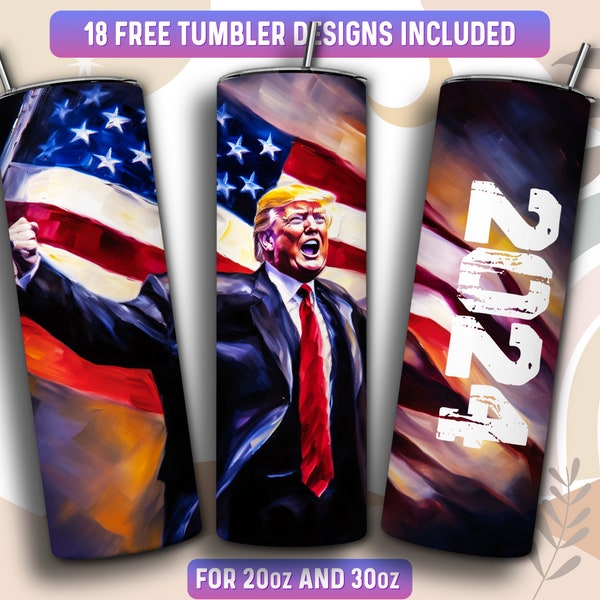 Trump Tumbler Sublimation Designs - Etsy