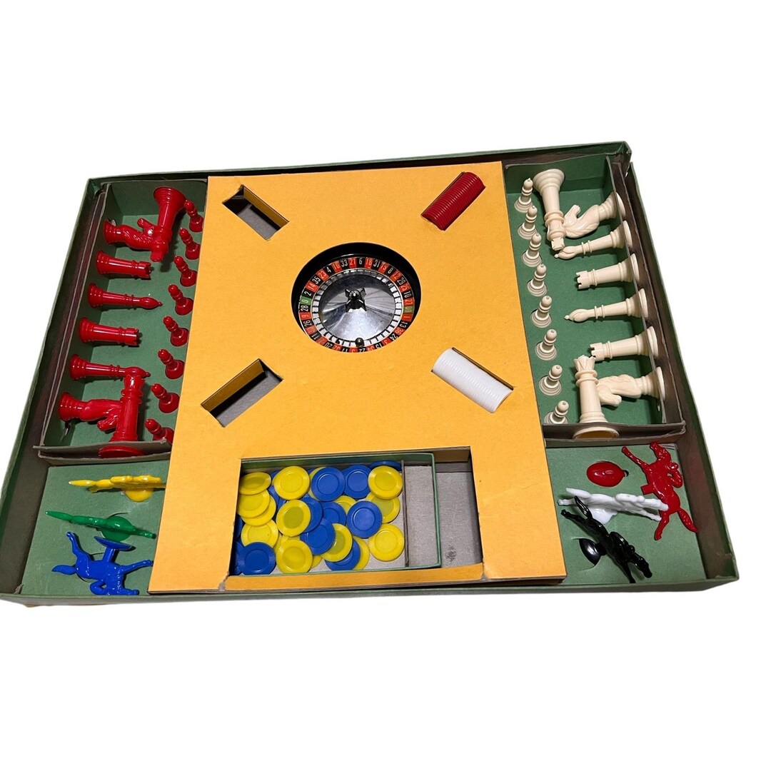 Vintage R. Ranon Co. Inc. 6-in-1 Board Game Set READ - Etsy