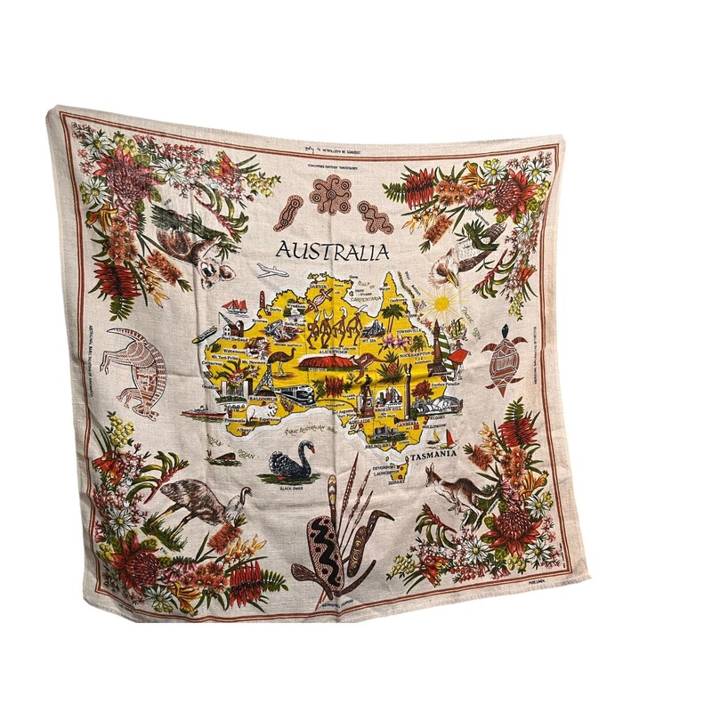 Map Tea Towel - Etsy