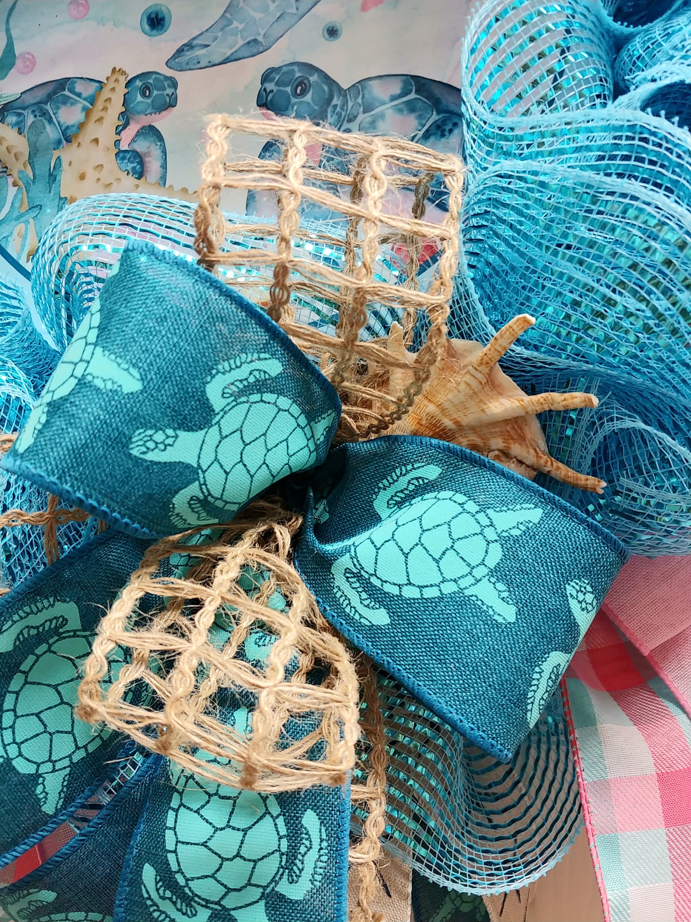 Sea Turtles Decor, Summer Wreath, Sea Themed Decor, Ocean Decor, Pool ...