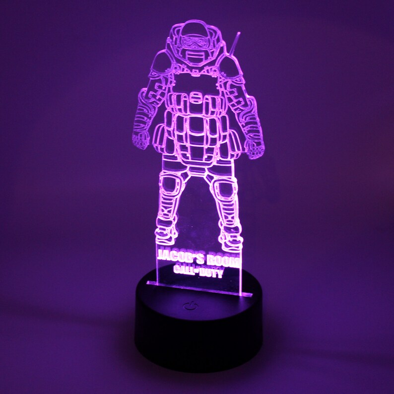 Personalised Call of Duty LED Multi-colour Illuminated Sign With Remote ...