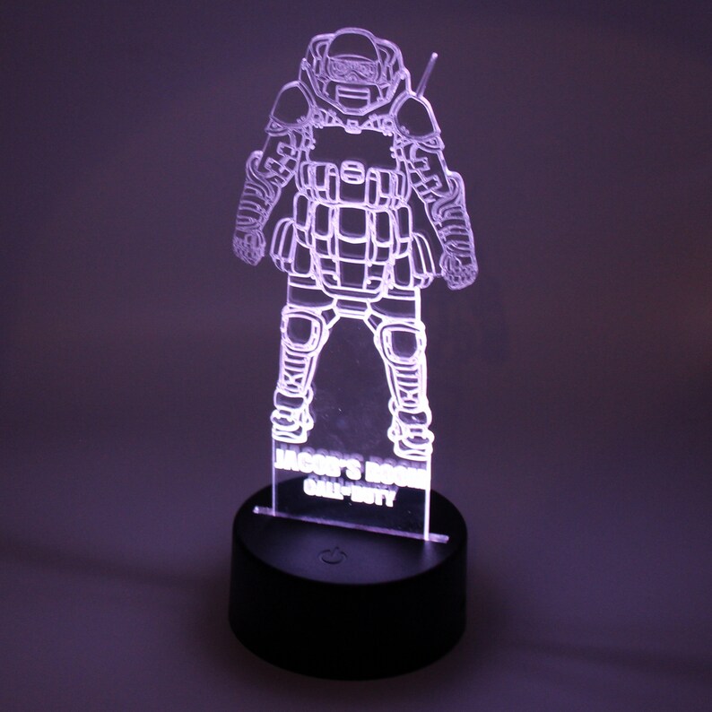 Personalised Call of Duty LED Multi-colour Illuminated Sign With Remote ...