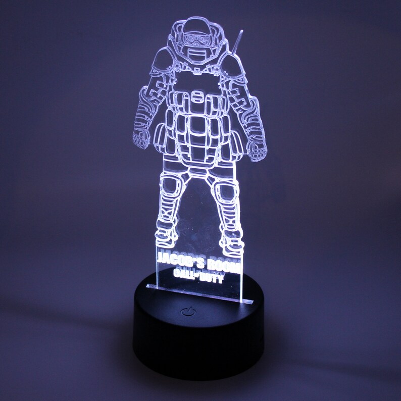 Personalised Call of Duty LED Multi-colour Illuminated Sign With Remote ...