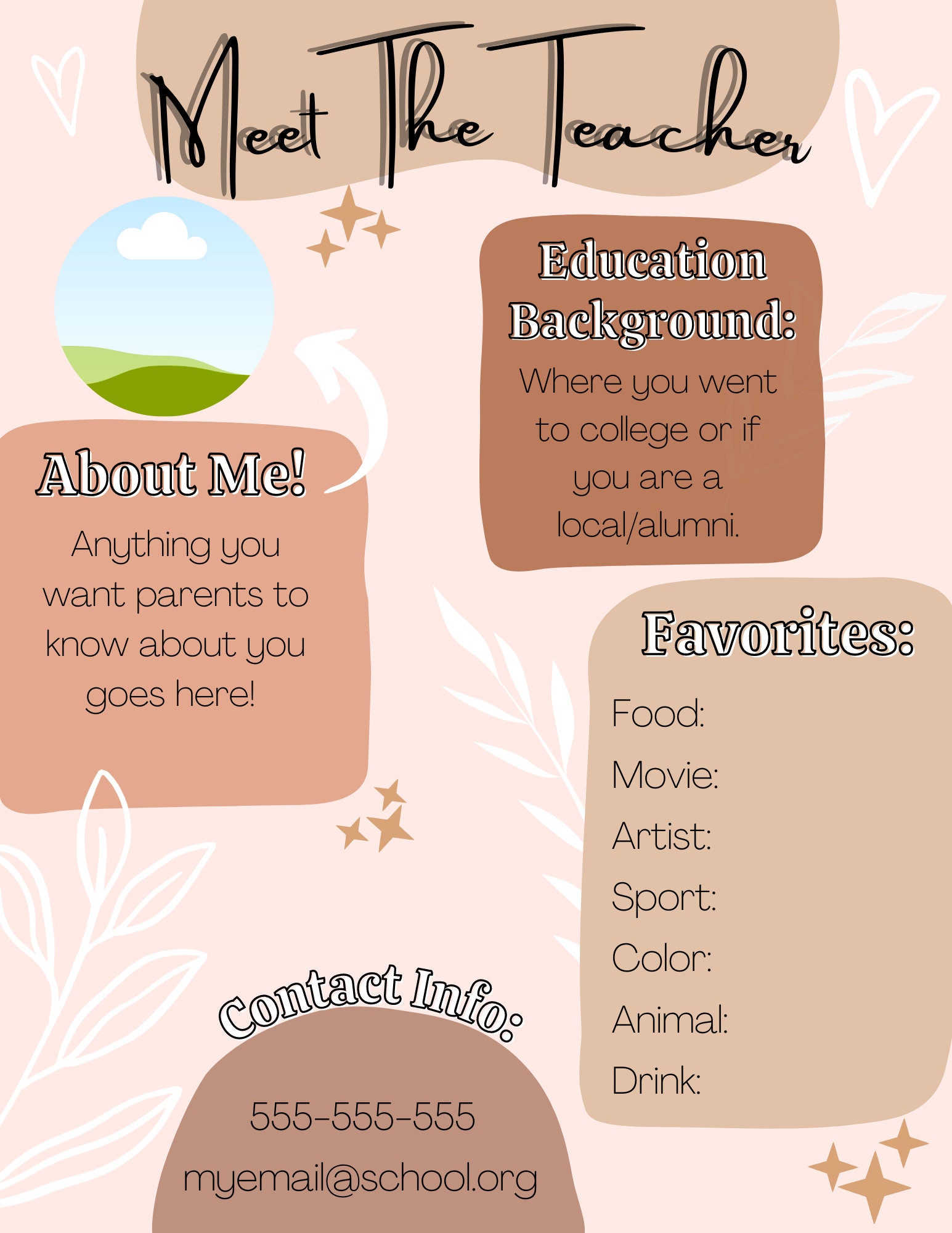 EDITABLE Meet the Teacher|teacher Newsletter|event Newsletter|parent ...