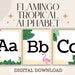 Tropical Flamingo Alphabet Posters Digital Download - Etsy