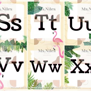 Tropical Flamingo Alphabet Posters Digital Download - Etsy