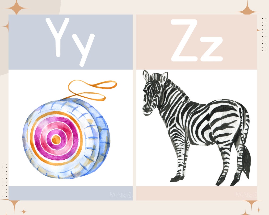 Neutral Watercolor Animal Alphabet Posters | Neutral Alphabet ...